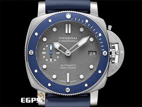 永生 | PANERAI 沛納海 Submersible PAM959 專業潛水腕錶 PAM00959 立體鯊魚灰面盤，藍色
