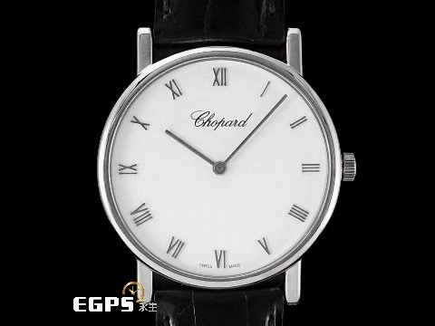 永生 | CHOPARD 蕭邦 Classique Homme 163154 18K白金材質 白色面盤 超薄 羅馬數字時標&n