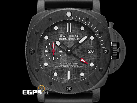 永生 | PANERAI 沛納海 Submersible Luna Rossa GMT PAM01039 碳纖維複合物材質、高