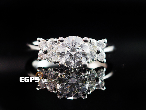 永生 | GIA鑽石戒指 主石重1.03CT F/VS2 3EX 圓鑽 天然真鑽 綻放愛戀 白K金材質 K金鑽戒