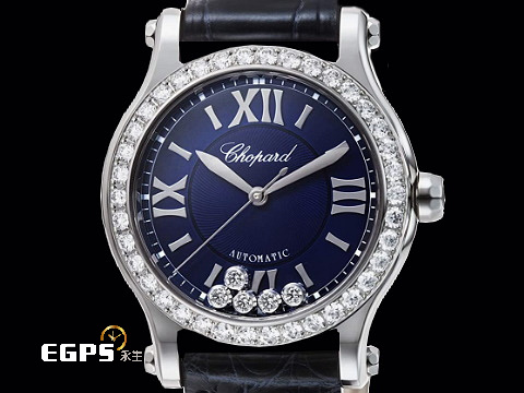 永生 | CHOPARD 蕭邦 Blue Happy Sport 278573-3008 快樂鑽 5顆跑鑽 不鏽鋼 新款 2