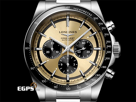 永生 | LONGINES 浪琴 Conquest 康卡斯 征服者 L38354326 香檳色面盤 不鏽鋼材質 2024年保單
