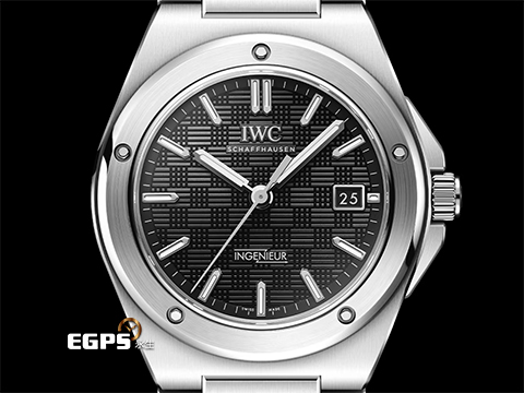 永生 | IWC 萬國 Ingenieur 40 工程師系列 IW328901 黑色網格紋面盤 五日鍊 不鏽鋼 Gérald