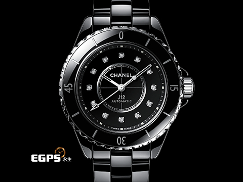 永生 | CHANEL 香奈兒 J12 Caliber 12.2系列 Black Ceramic H9742 黑陶瓷 鑲嵌12