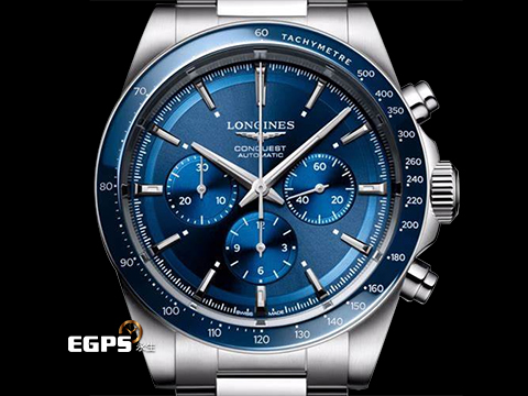 永生 | LONGINES 浪琴 Conquest Chronograph 康卡斯 征服者 L38354926 不鏽鋼材質 藍