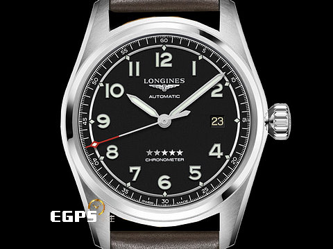 永生 | LONGINES 浪琴 SPIRIT 先行者系列 L38114530 黑面 皮帶款 2022年保單 台灣公司貨