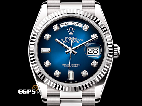 永生 | ROLEX 勞力士 Oyster Perpetual Day-Date 36 DD36 128239 18K白金材質