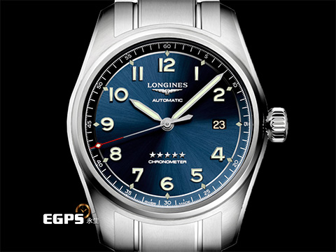永生 | LONGINES 浪琴 Spirit 先行者系列 L38104936 深藍色放射紋面盤 不鏽鋼材質 2021年台