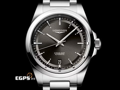 永生 | LONGINES 浪琴 Conquest 康卡斯 征服者 L37204526 浪鬼 不鏽鋼材質 黑色太陽紋面盤 20