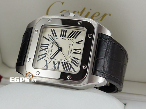 永生 | CARTIER 卡地亞 Santos 100 de Cartier W20073X8 不鏽鋼材質 山度士 大型 白色
