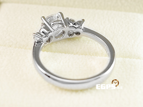 永生 | GIA鑽石戒指 主石重1.03CT F/VS2 3EX 圓鑽 天然真鑽 綻放愛戀 白K金材質 K金鑽戒