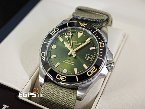 永生 | LONGINES 浪琴 HydroConquest GMT 康卡斯 深海征服者 L37904062 綠色太陽紋面盤