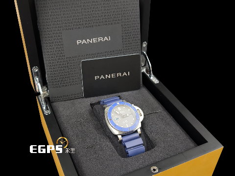 永生 | PANERAI 沛納海 Submersible PAM959 專業潛水腕錶 PAM00959 立體鯊魚灰面盤，藍色
